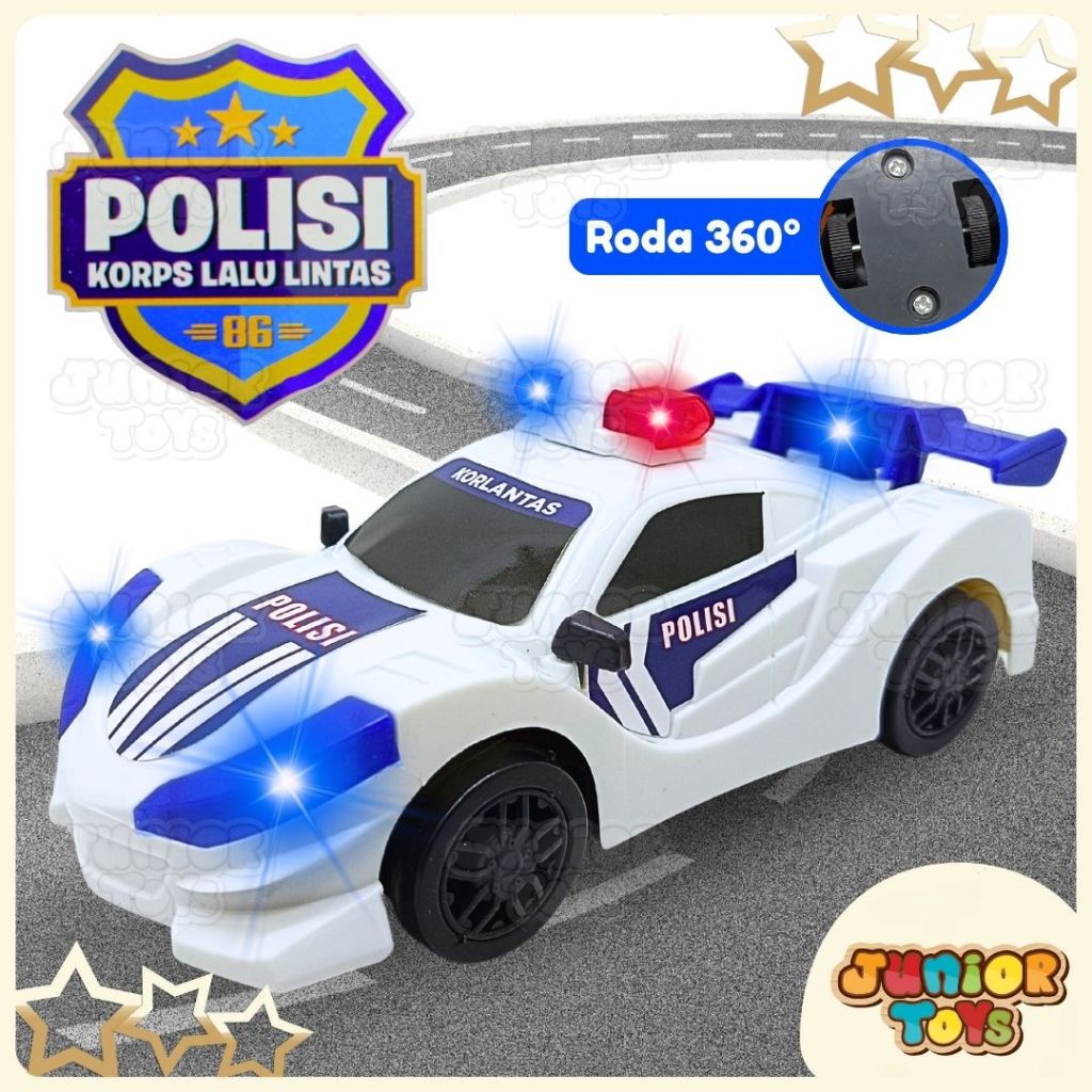 Jual Mainan Mobil Sedan Polisi Suara Sirine dan Lampu Bump and Go ...