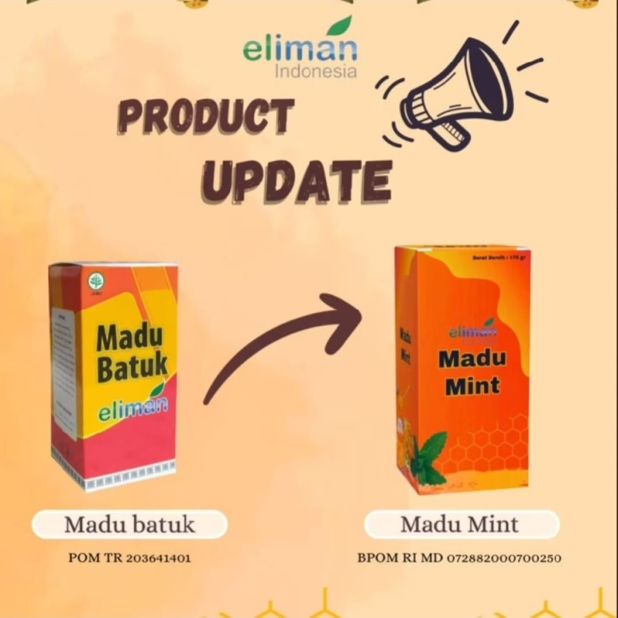 Jual Madu Batuk El Iman plus Daun Mint Kemasan Baru Madu Batuk Mint ...