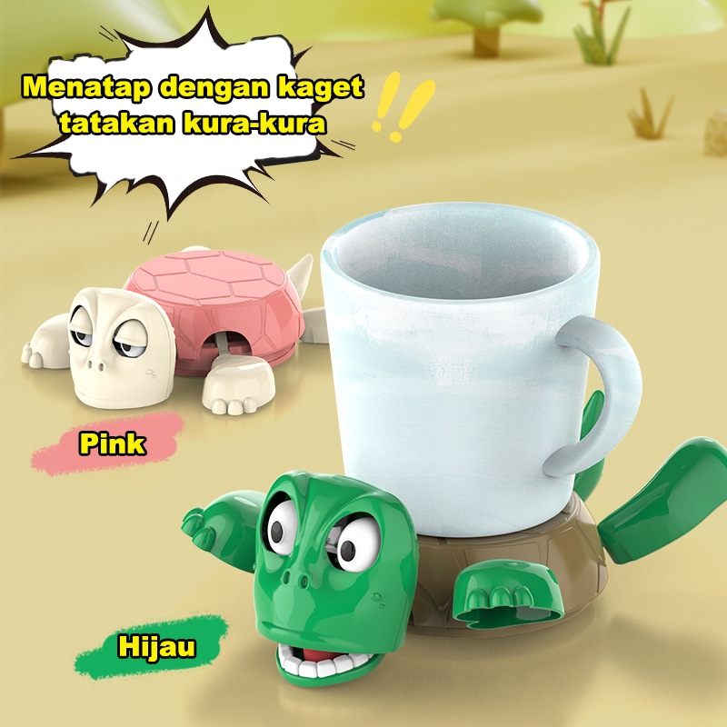 Jual Coaster Kura-kura Lucu/Tekan Wang Ba Coaster/Mainan Dekompresi/Dekorasi Desktop Lucu ...