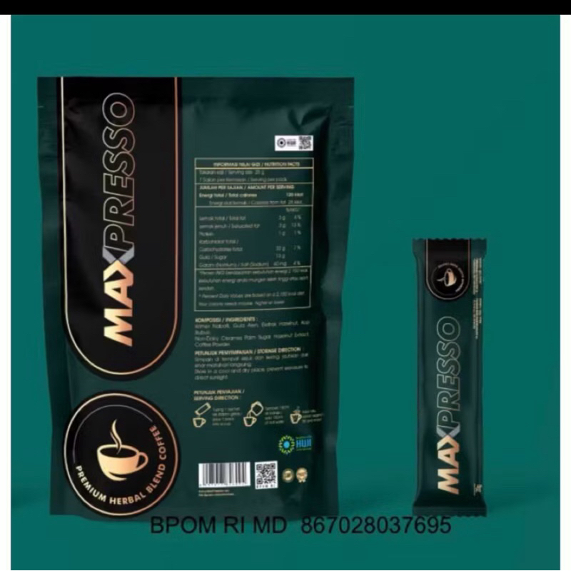 Jual MAXPRESSO HWI Original 100% Asli 5 Sachet MEMBER RESMI / Herbal stamina untuk Pria | Shopee ...