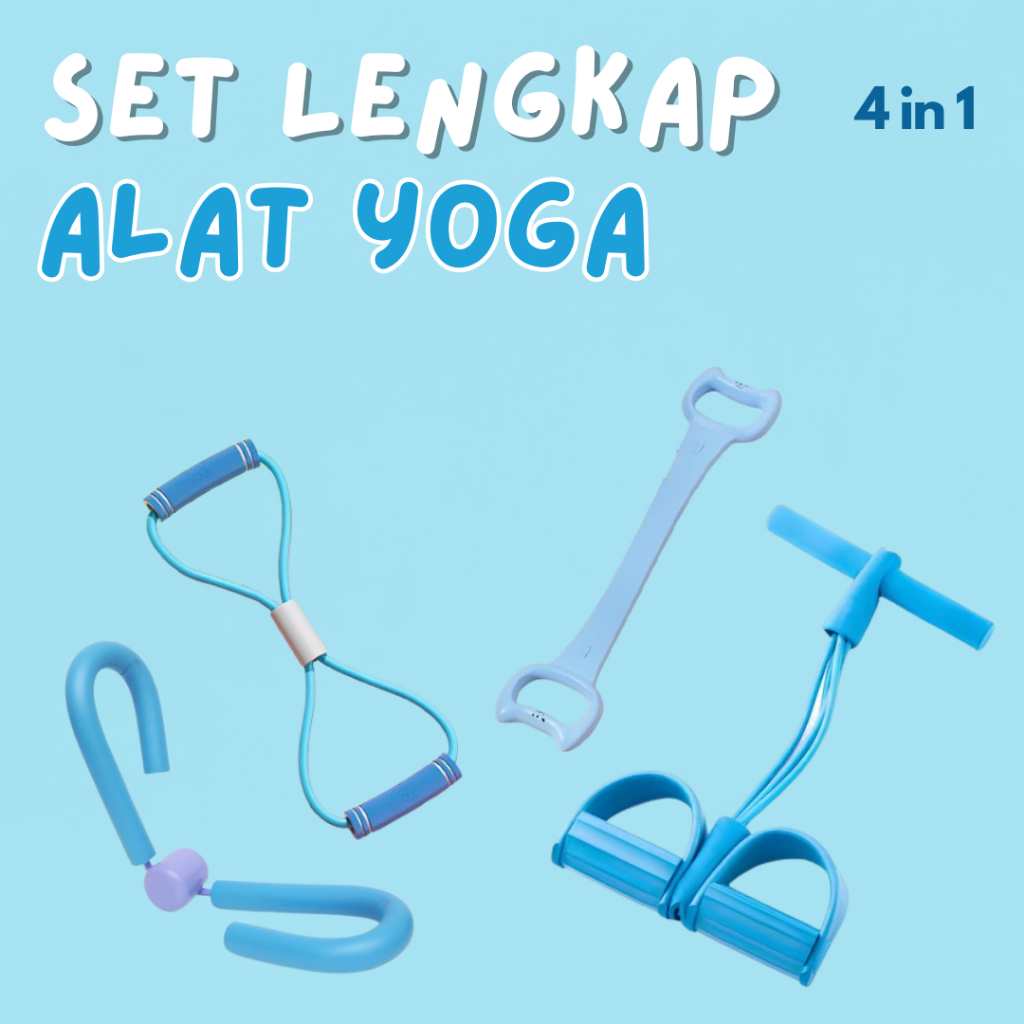 Jual PAKET 4in1 Set Lengkap Alat Yoga Rumahan Mudah Digunakan | Shopee ...