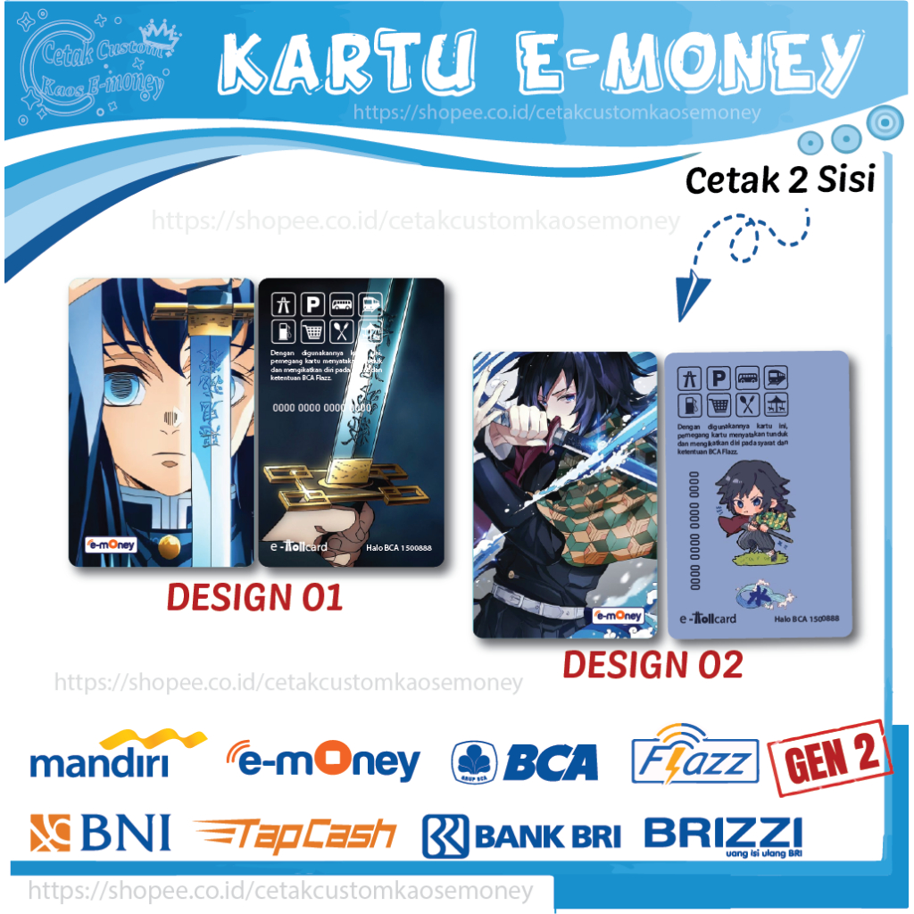 Jual KARTU E MONEY E TOLL ANIME JEPANG KARTUN DEMON SLAYER MANDIRI ...