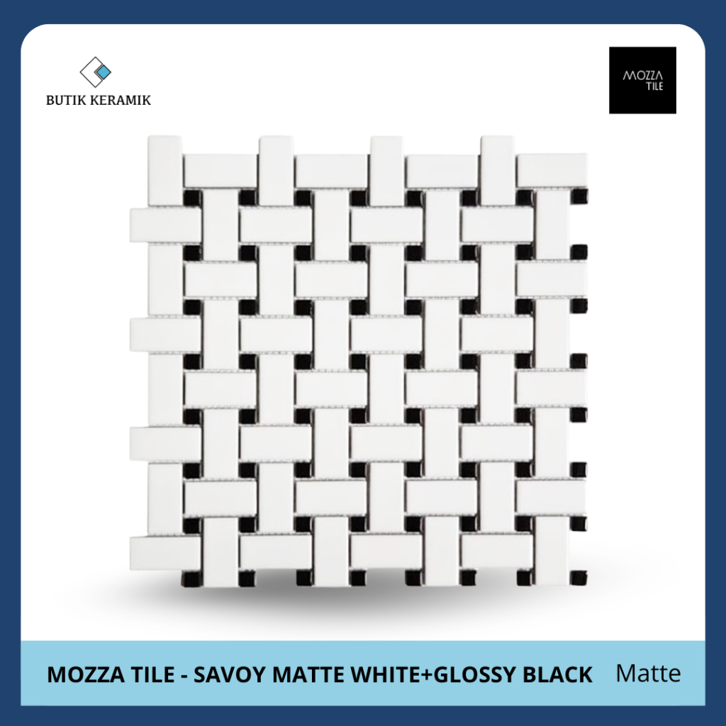 Jual Keramik Mosaic | Keramik Mozaik | Mozza Tile | Savoy Matte White ...