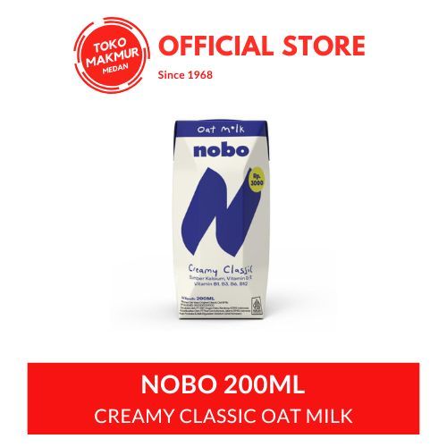 Jual NOBO UHT OAT MILK CREAMY CLASSIC 200 ML | Shopee Indonesia