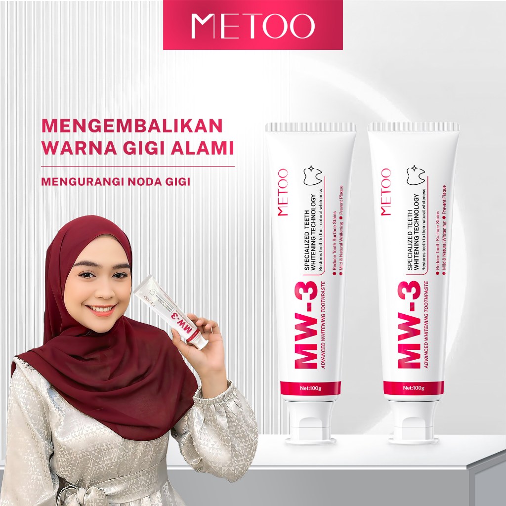 Jual [BPOM]METOO Pasta Gigi odol pemutih gigi MW-3 Advanced Whitening Toothpaste 100g*2 ...