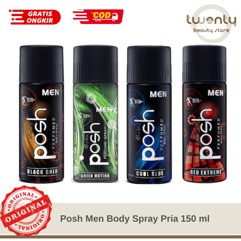 Jual Posh Men Body Spray Parfum Pria 100ml | Shopee Indonesia