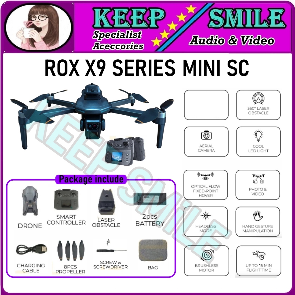 Jual ROX X9 Mini SC Drone HD Dual Camera WiFi FPV Combo Version ...