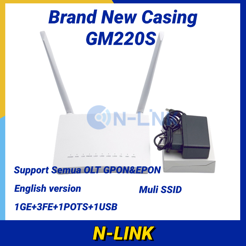 Jual Barang Baru Modem GM220-S ONU/ONT XPON WiFi 1GE+3FE Router – Support All OLT EPON ...
