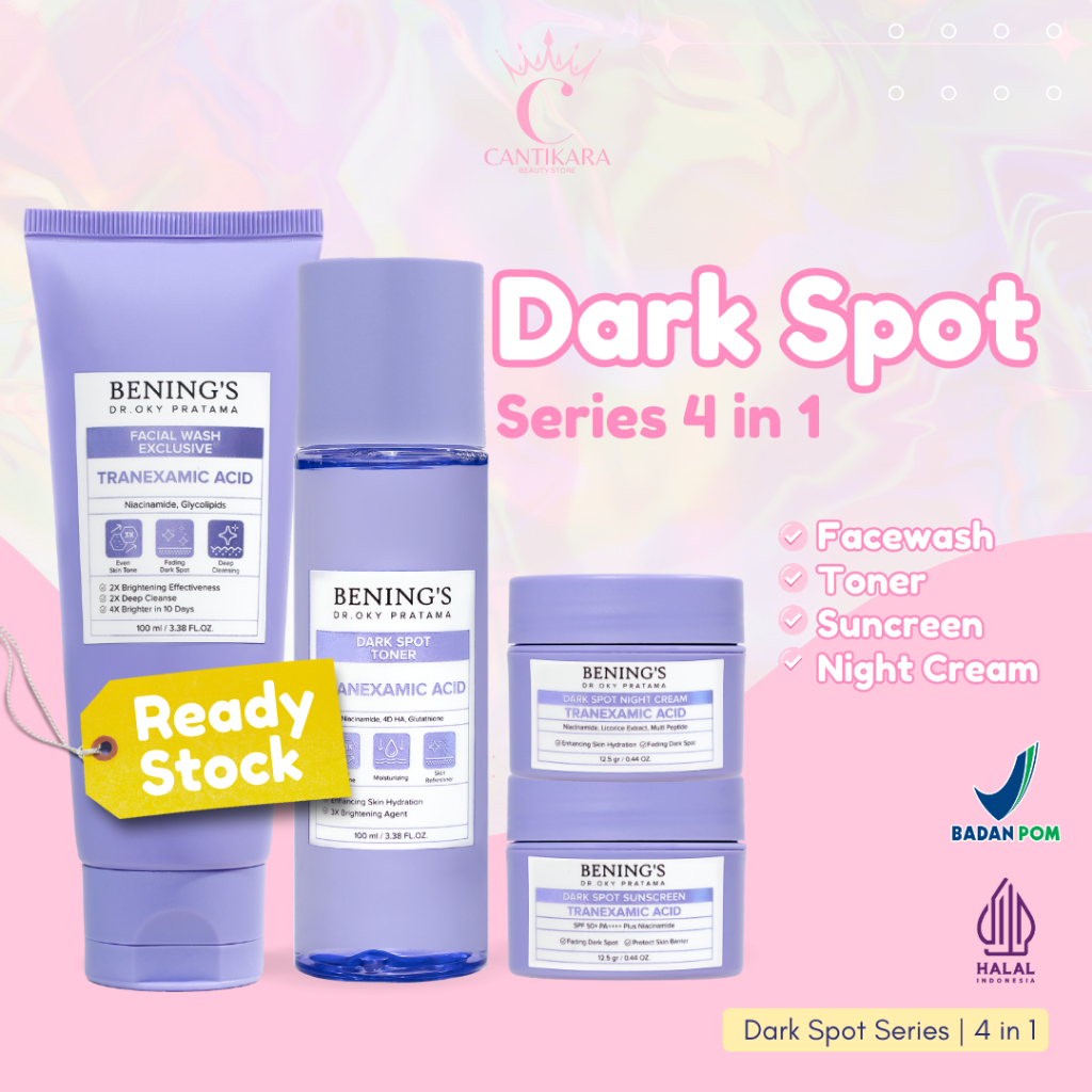 Jual [DAPAT 4] Bening's Skincare Paket Dark Spot Series Mengurangi Flek ...