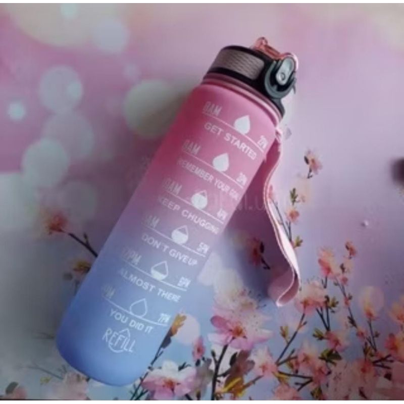 Jual Botol minum 1 liter Tritan BPA Free gemesh pastel pink ...