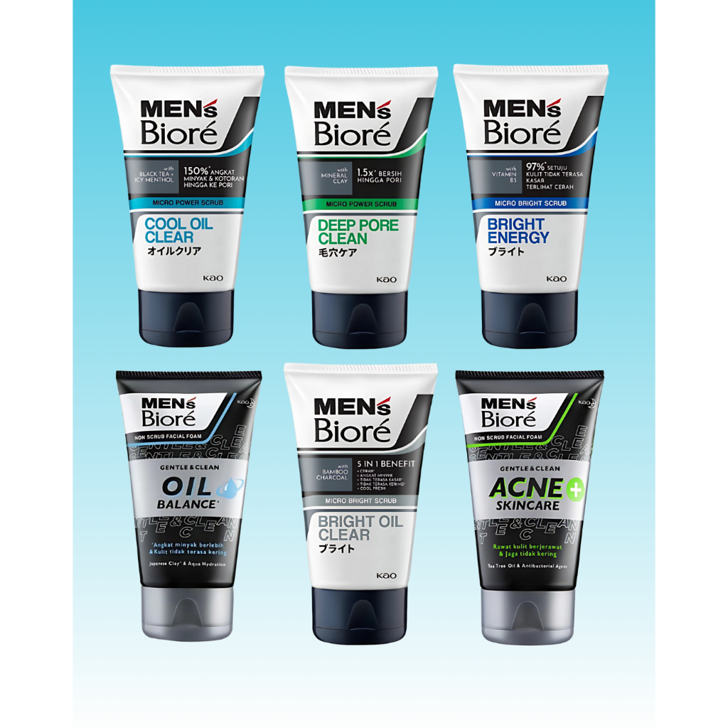 Jual Men's Biore / Men's Facial Foam 100g Double Scrub | Shopee Indonesia