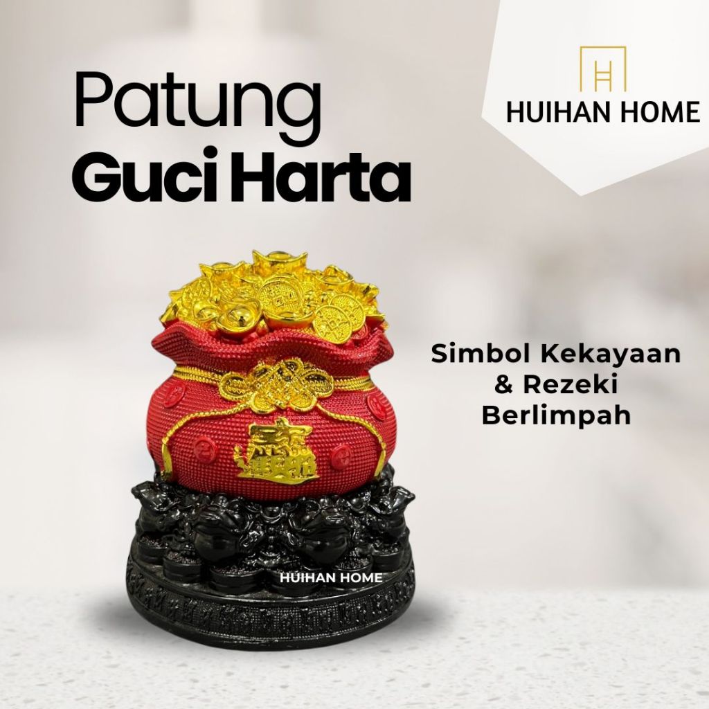 Jual HUIHAN HOME - Patung Guci Harta Merah Feng Shui - Simbol Kekayaan ...