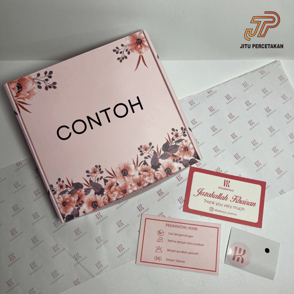 Jual box hijab | softbox hijab custom premium full set 16 x 16 x 3 cm ...