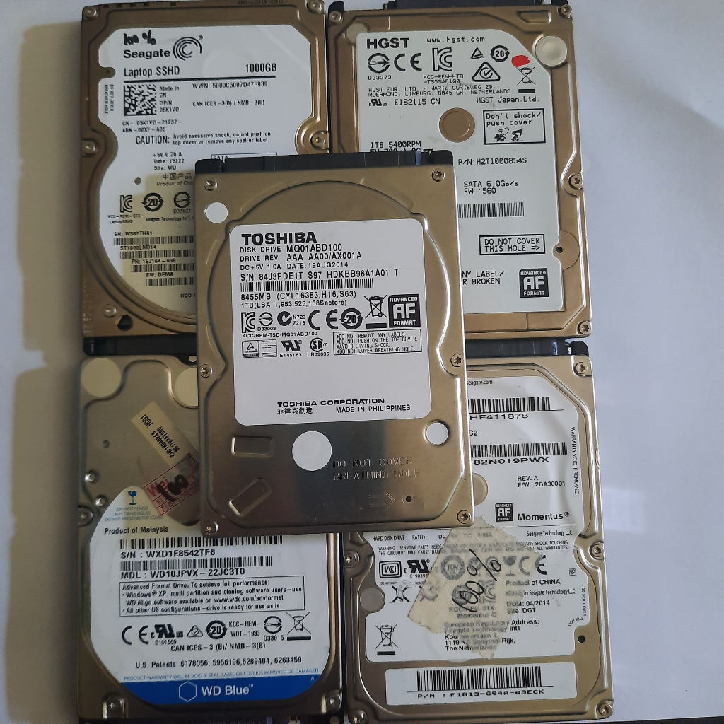 Jual Harddisk laptop tebal 1TB hardisk hdd SATA tebel berbagai merk ...