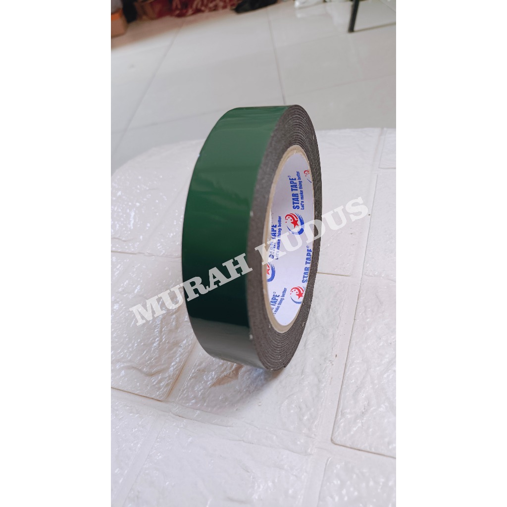 Jual LAKBAN/ ISOLASI DOUBLE FOAM HIJAU STARTAPE | Shopee Indonesia