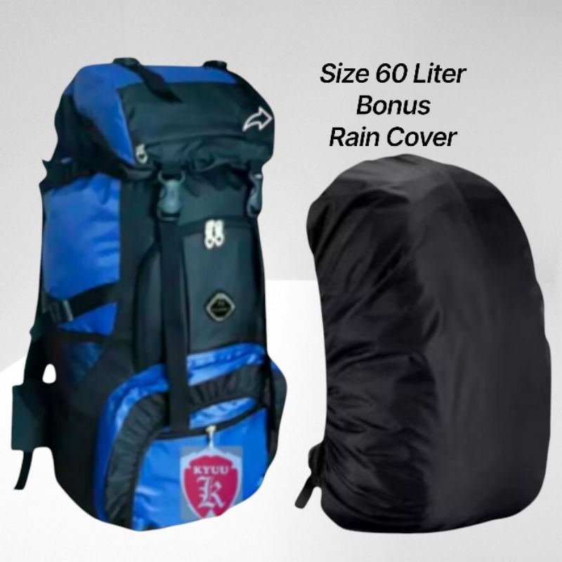 Jual Tas carrier Gunung 50 liter 60 Lt Bonus Rain cover Ransel Pria ...