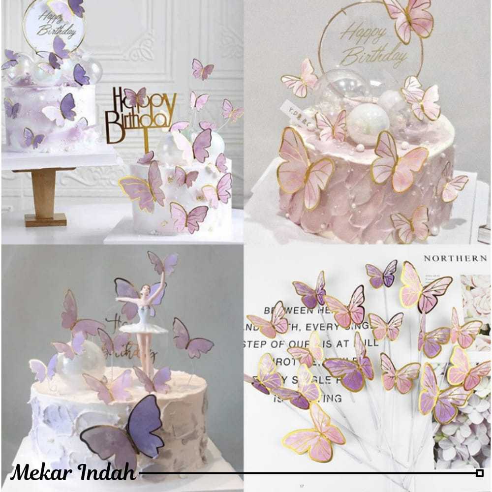 Jual TOPPER KUPU-KUPU HIASAN BUKET CAKE TOPPER KUE ULANG TAHUN TOPPER ...