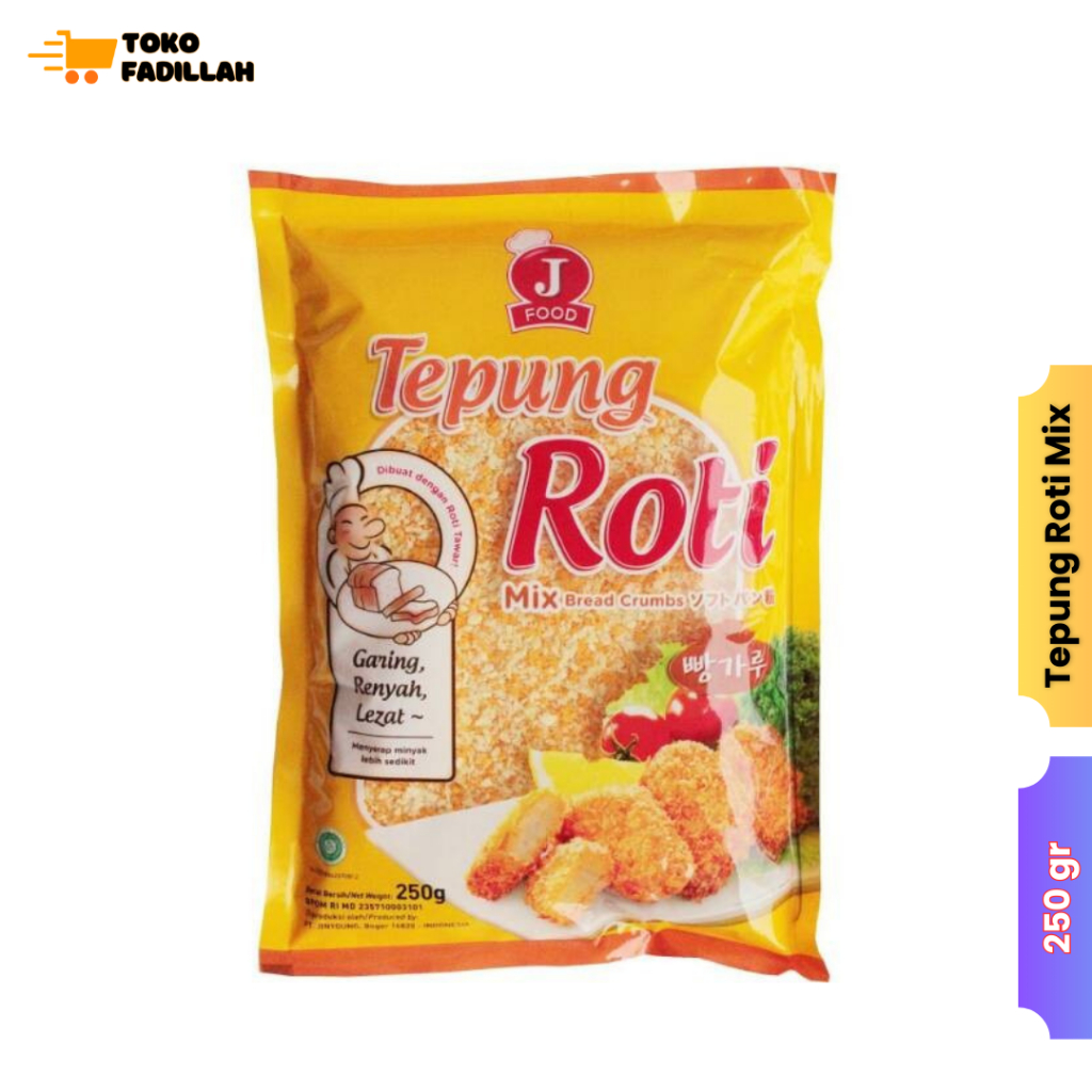 Jual J FOOD Tepung Roti Mix 250 gr Bread Crumbs - Tepung Panir | Shopee ...