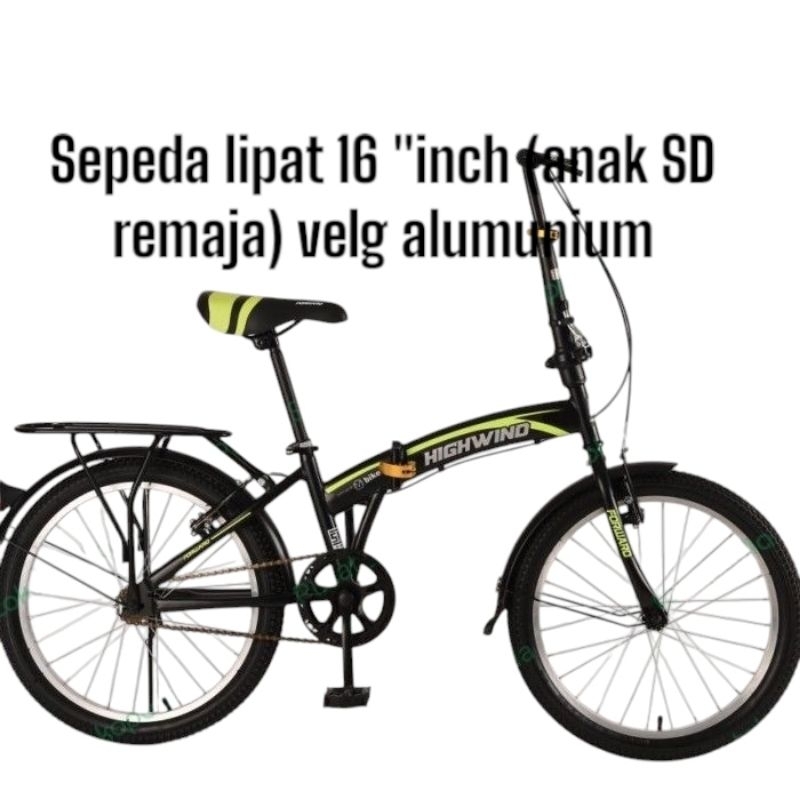 Jual Sepeda LIPAT 16 single disc 16 inch Frame Panjang [612] Gear ...