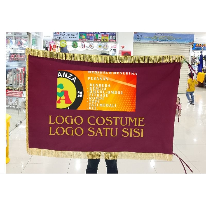 Jual BENDERA PATAKA LOGO COSTUME LOGO 1 sisi/2 sisi | Shopee Indonesia
