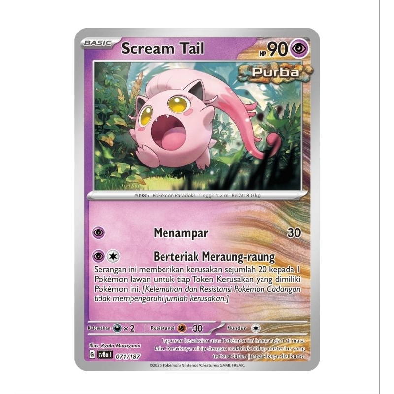 Jual Kartu Pokemon Festival Terastal - Scream Tail sv8a 071 /187 | Shopee Indonesia
