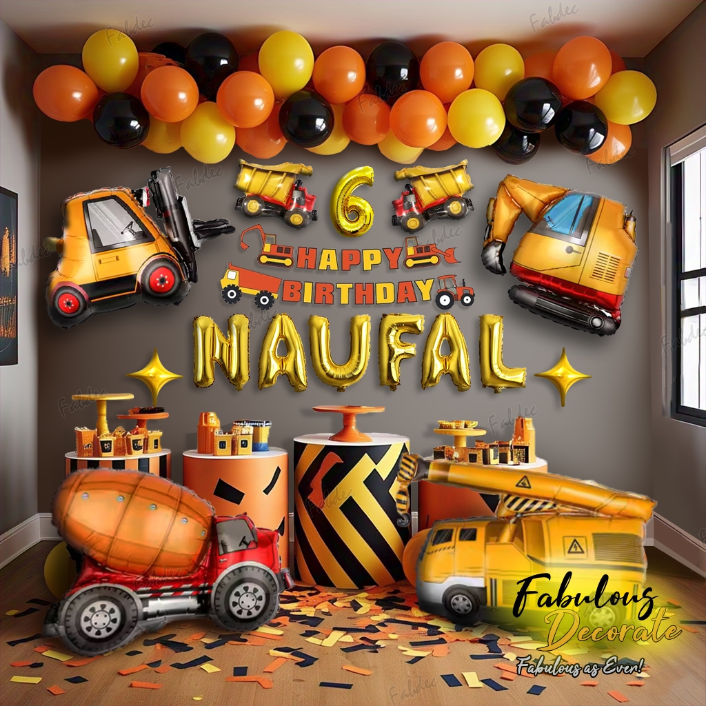 Jual Fabulous Decorate Set Dekorasi Tema Mobil Kontruksi / Dekorasi ...