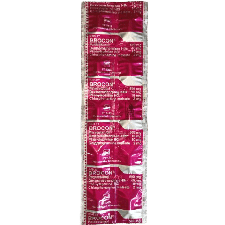 Jual Brocon Strip 10 Tablet Ifars (STRIP) ecer / Obat Flu / Obat Demam ...