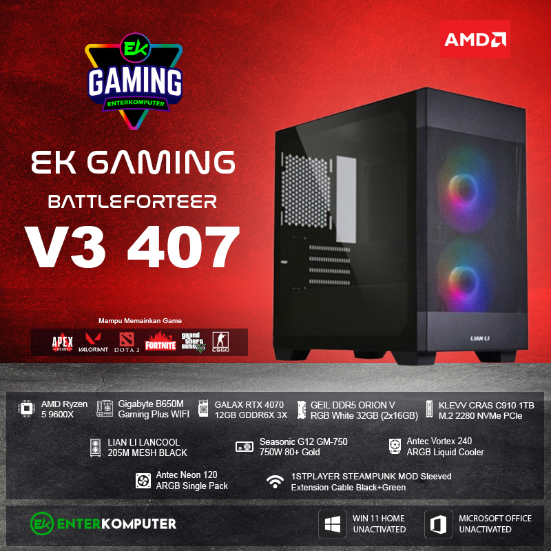 Jual PC Rakitan EK Gaming BattleForteer V3 407 - Ryzen 5 RTX 4070 ...
