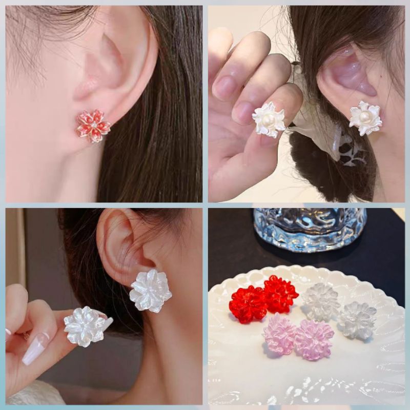 Jual Anting Bunga Berbagai Macam Model Gardenia, Camelia, Lilac, Mawar ...