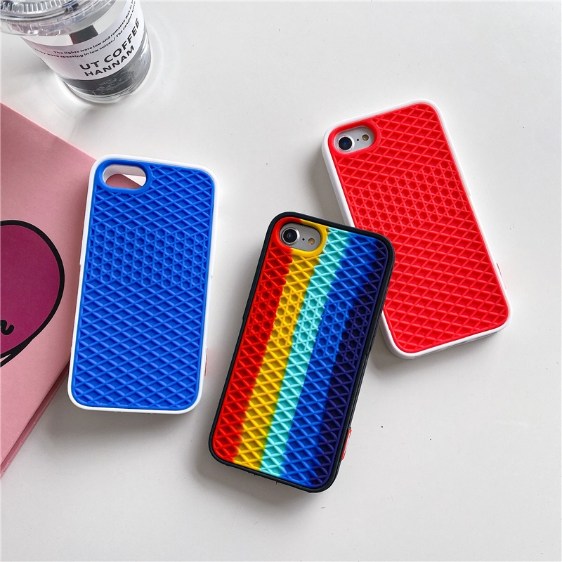 Jual waffle case for iphone 13 mini 14 14PLUS 15plus11 12 12mini pro ...
