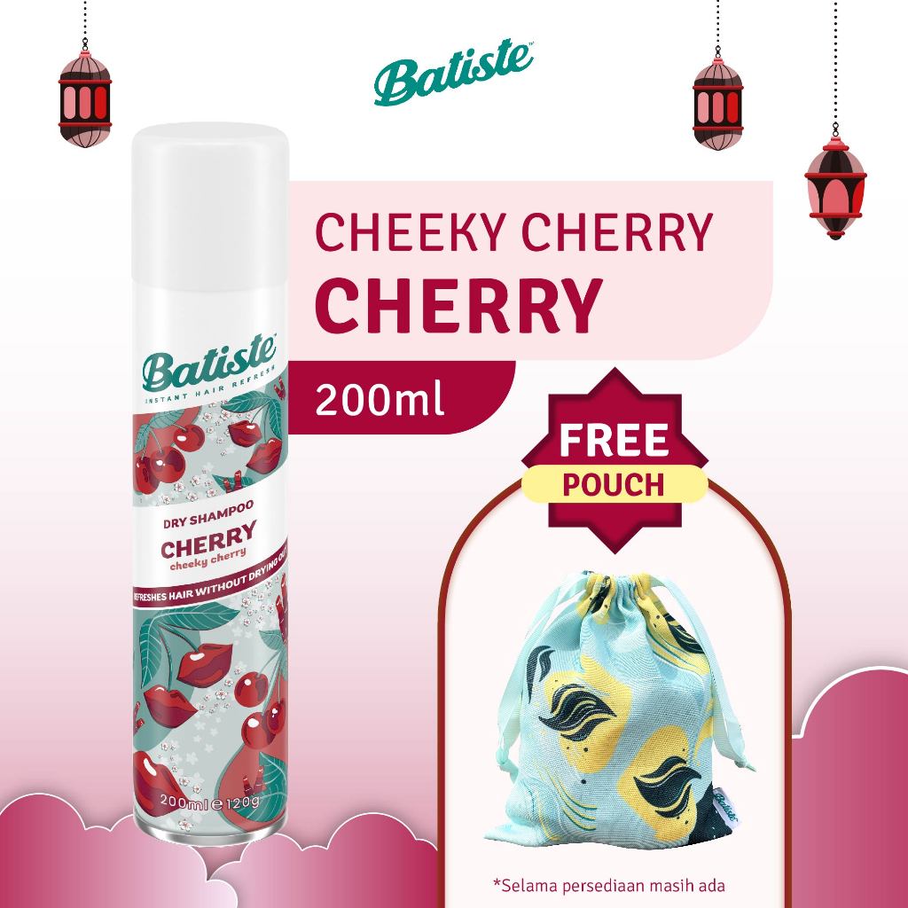 Jual Batiste Fruity & Cheeky Cherry Dry Shampoo 200ml FREE Pouch ...