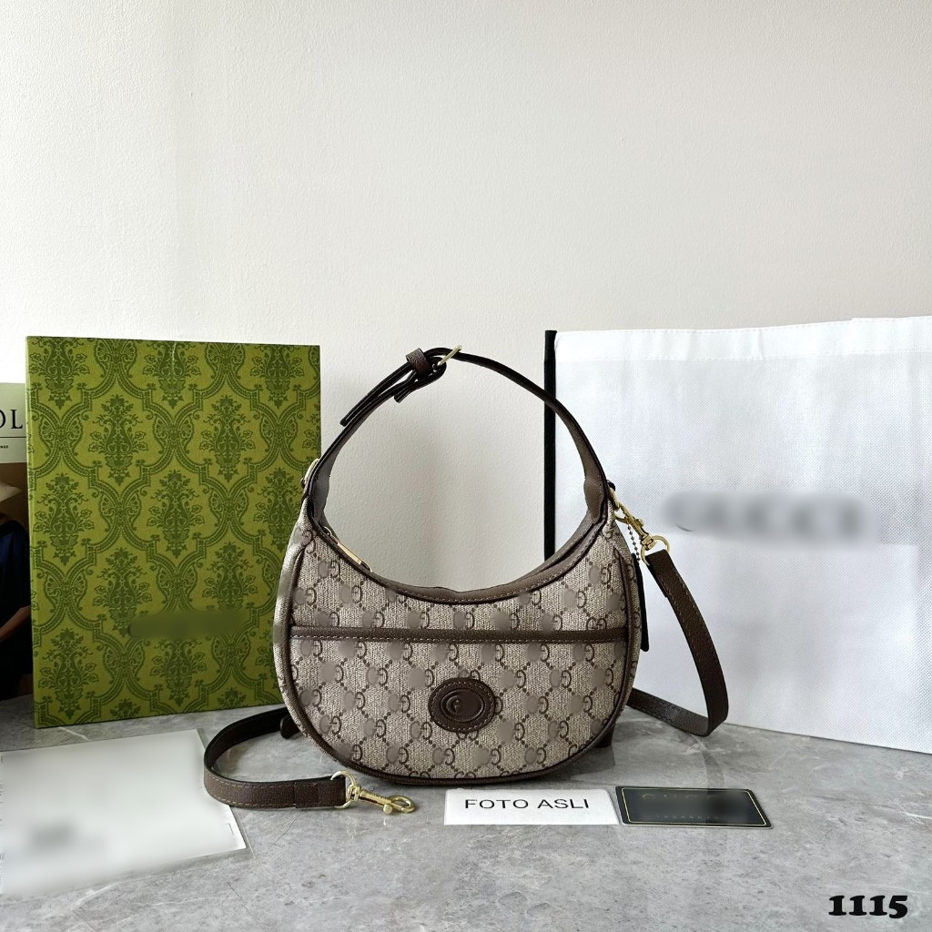 Jual Tas Wanita Hobo Half Moon Mini Shoulder Bag 1115 (Free Sarung Kain ...