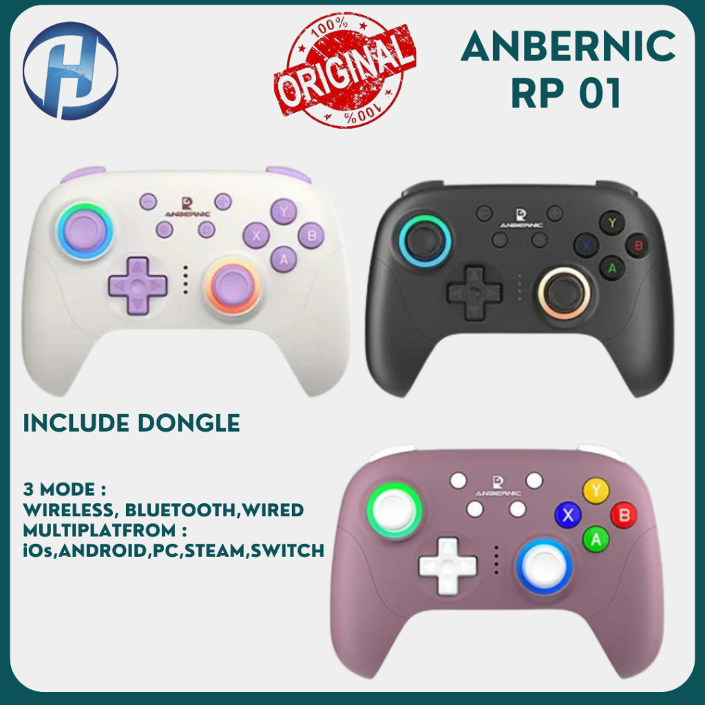 Jual ANBERNIC RG P01 Gamepad Wireless Controller Joystick Hall Effect ...