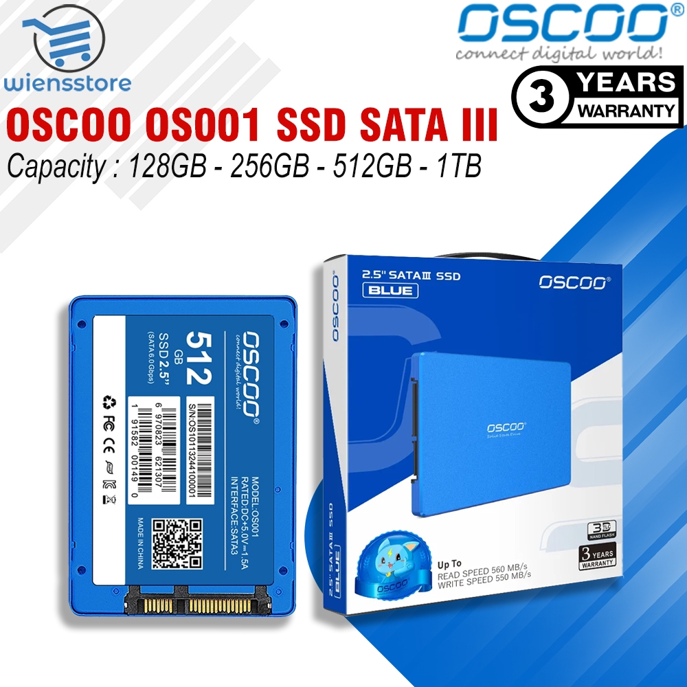 Jual OSCOO OS001 SSD SATA III 2.5 Inch 128GB - 256GB - 512GB - 1TB ...