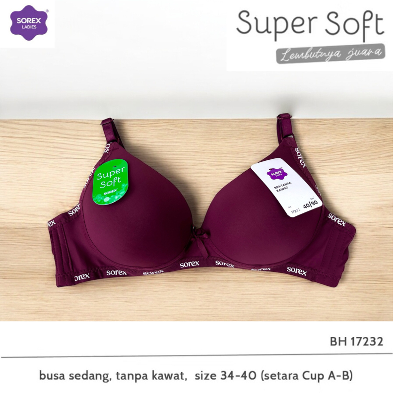 Jual SOREX Bra Busa Tanpa Kawat Kait 2 Setara Cup B BH Harian Casual Style Bra 17232 | Shopee ...