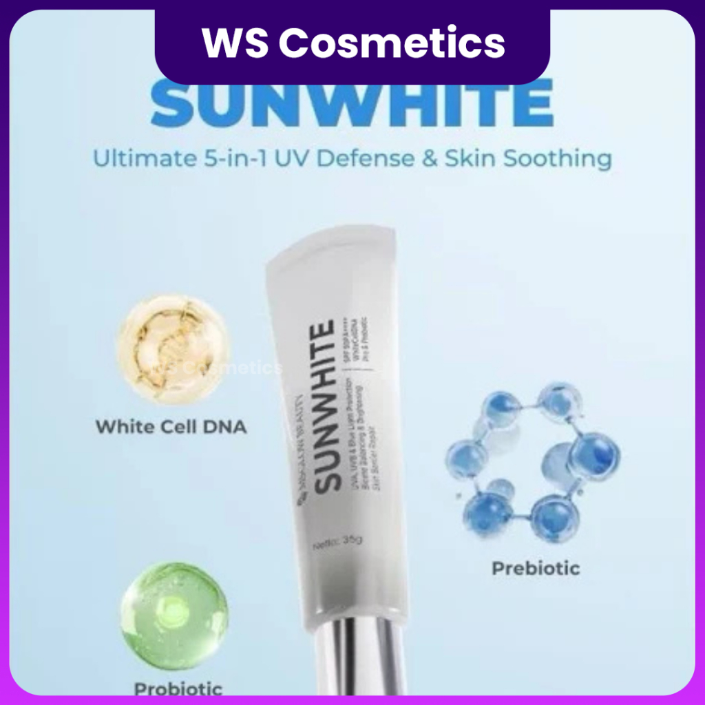 Jual MS GLOW SUNWHITE SUNSCREEN SPF 50 PRO & PREBIOTIC | Shopee Indonesia