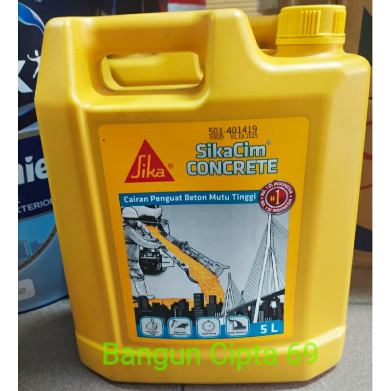 Jual Sikacim Concrete additive/sika pengeras semen/cairan beton 5 liter ...