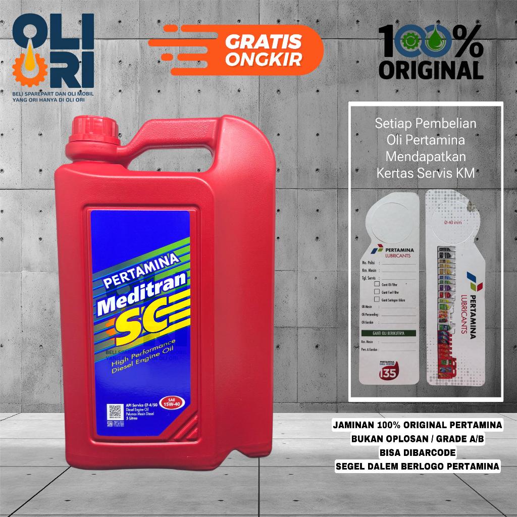 Jual Oli PERTAMINA MEDITRAN SC 15W-40 5L Oli Mesin Diesel Original ...