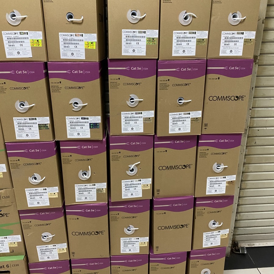 Jual AMP / Commscope Cable UTP Cat.5e White 305Meter 4/24Awg | Shopee ...