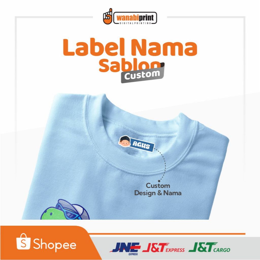 Jual LABEL BAJU SABLON PRAKTIS TINGGAL SETRIKA PAKAIAN | KARAKTER LUCU ...