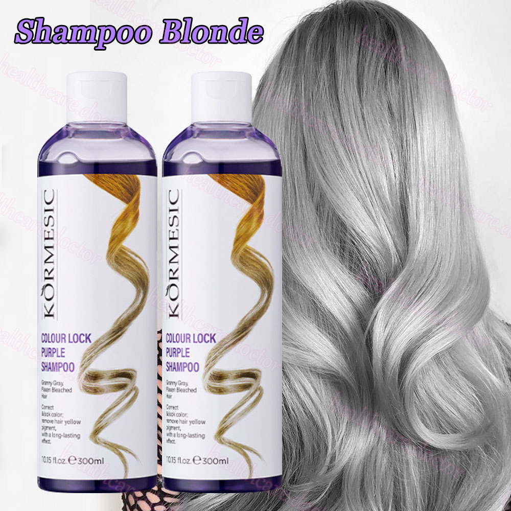 Jual Shampoo Blonde Purplr Hair Bleaching For Silver Ash Removes Yellow ...