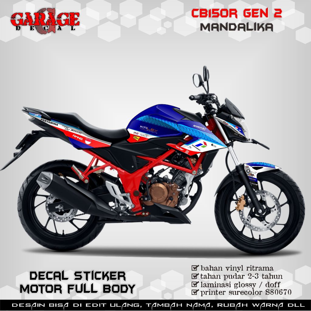 Jual Decal Honda CB150R / CB 150 R New 2015-2017 Full Body mandalika ...