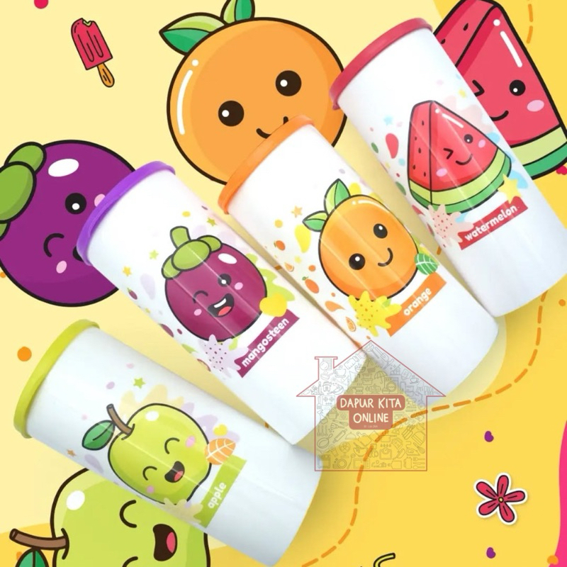 Jual PAKET 6 PCS GELAS BIG FRUITAMIN 750 ml / Gelas FRUITAMIN ...