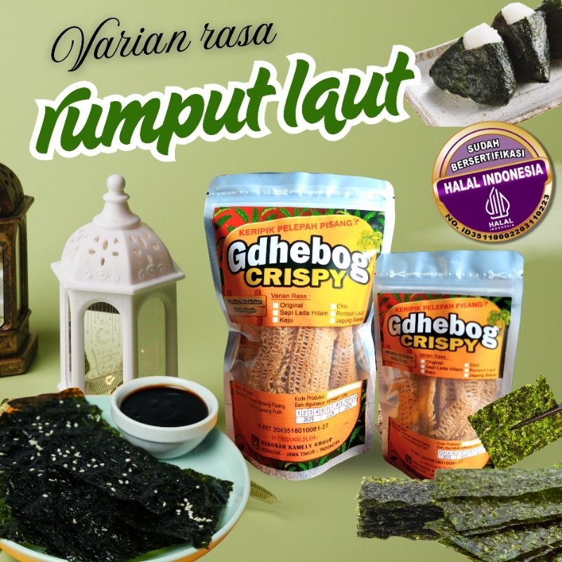 Jual Rasa Rumput Laut - Keripik Pelepah Pisang / Debog / Gdhebog Crispy ...