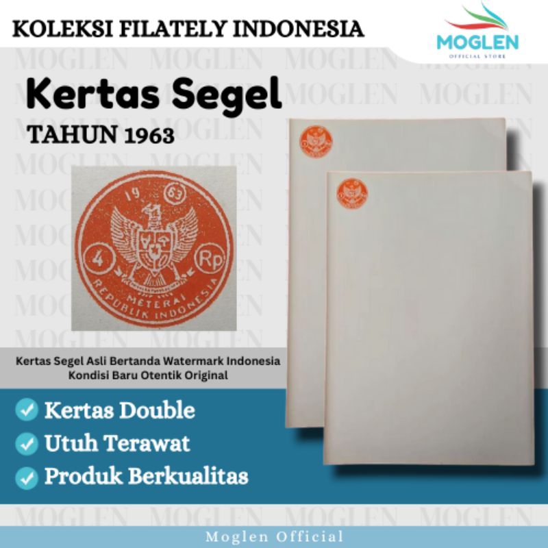 Jual Kertas Segel Tahun 1963 Double Slide Asli Original | Shopee Indonesia