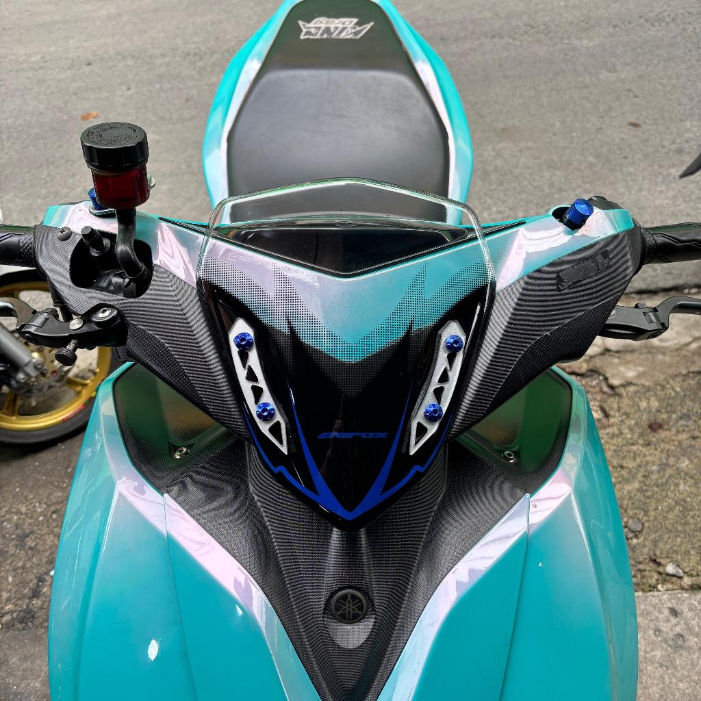 Jual VISOR AEROX BLACK SERIES BUNDLING 3 IN 1 VISOR GARNISH PLUS BAUT ...