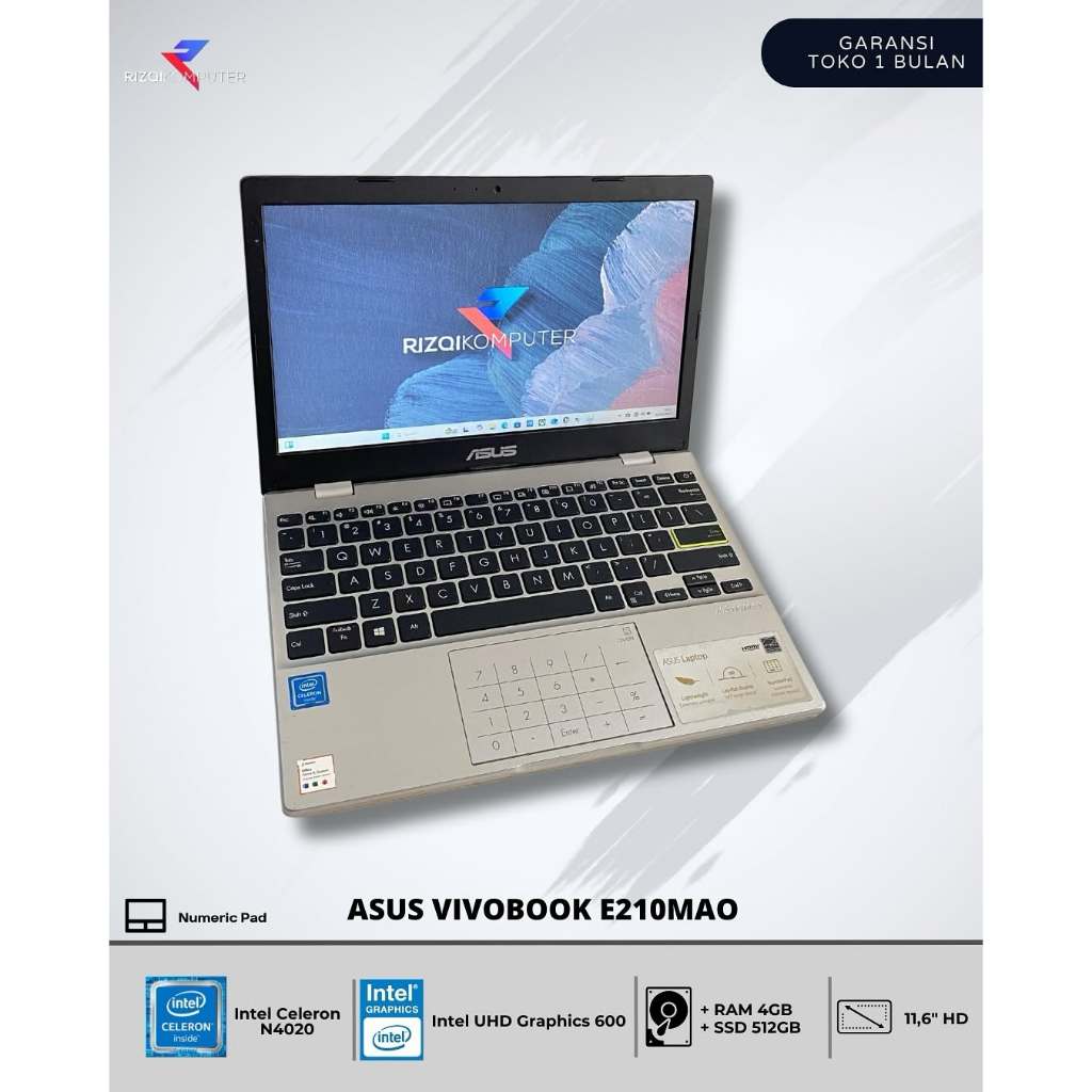 Jual Asus VivoBook E210MAO Intel Celeron N4020 Ram 4GB SSD 512GB sbaya ...