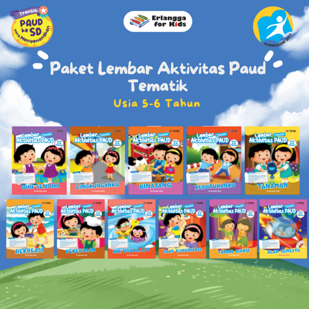 Jual [Erlangga Official] Buku Paket Tk/Paud: Lembar Aktivitas Paud ...