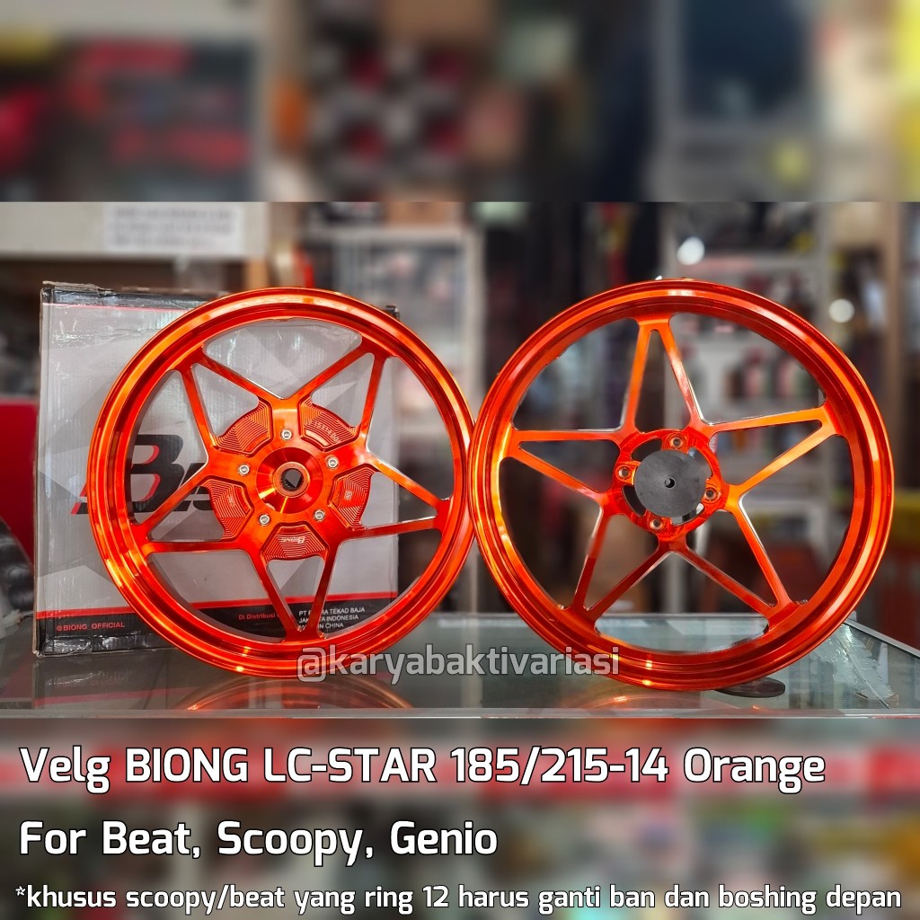 Jual VELG BIONG LCSTAR LC STAR MODEL PALANG 5 BINTANG BEAT GENIO VARIO 110 125 150 SCOOPY ...