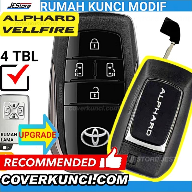 Jual ALPHARD CASING KUNCI GEN 2 KE GEN 3 REMOTE KEY ANH 20 ANH 30 RUMAH ...